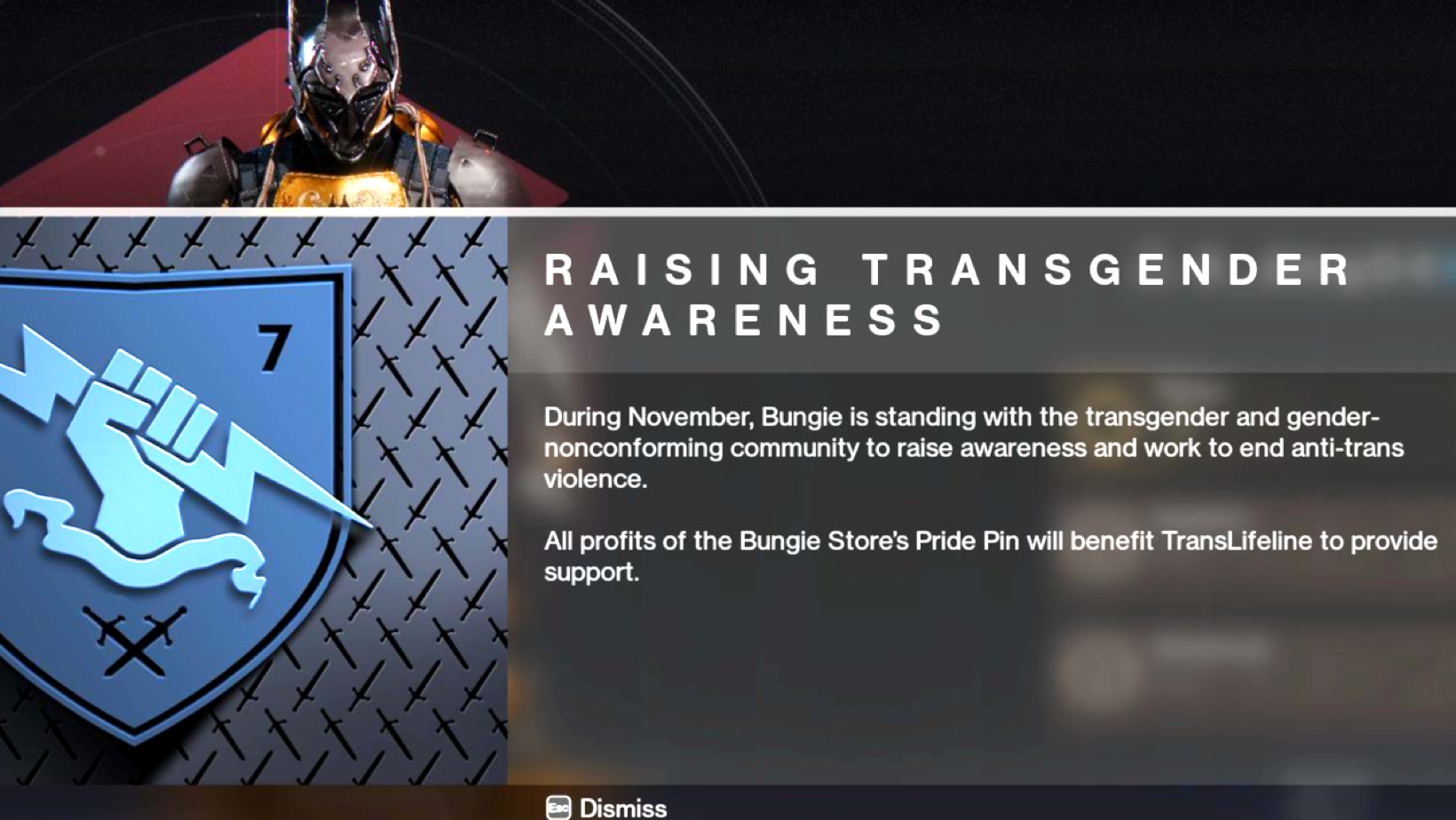 Destiny 2 Shows Solidarity with Trans People & Offers Collectibles to ...